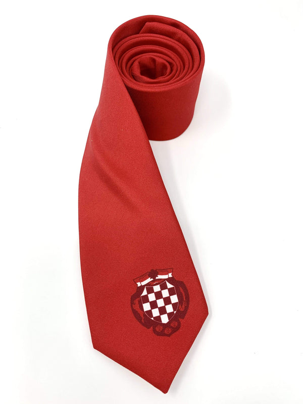 Croatian Motif Ties- RED - LingoLuxe Bespoke